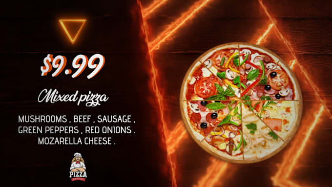 Create an animated restaurant menu display video by Sak4vg | Fiverr