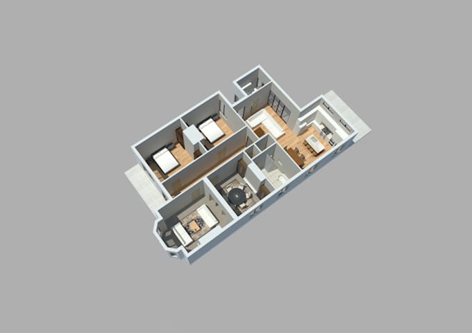 Create 2d and 3d floor layout by Lamnguyenduc | Fiverr