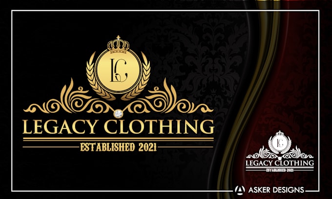 Create a perfect luxury heraldic royal classic logo design by ...