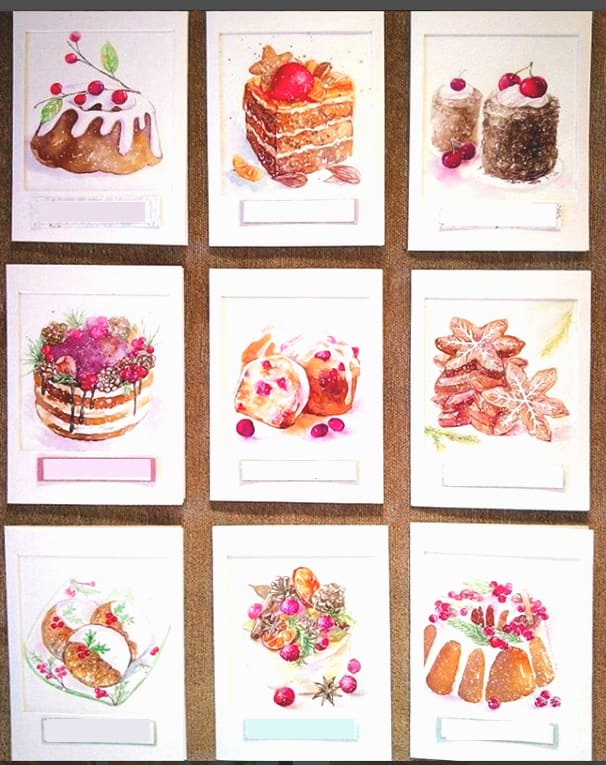 Draw wonderful food illustration, cards, greetings for you by ...