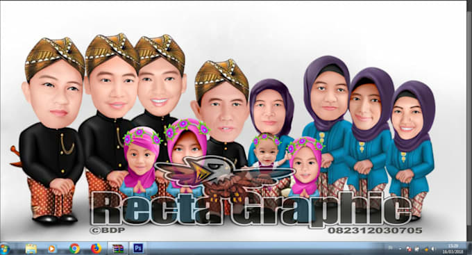 Draw your team group drawing by Najiblumbang | Fiverr