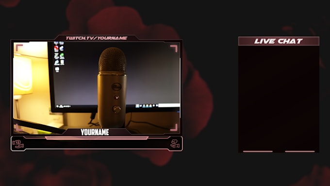 Design a clean live stream overlay for twitch or mixer by Y_manes | Fiverr