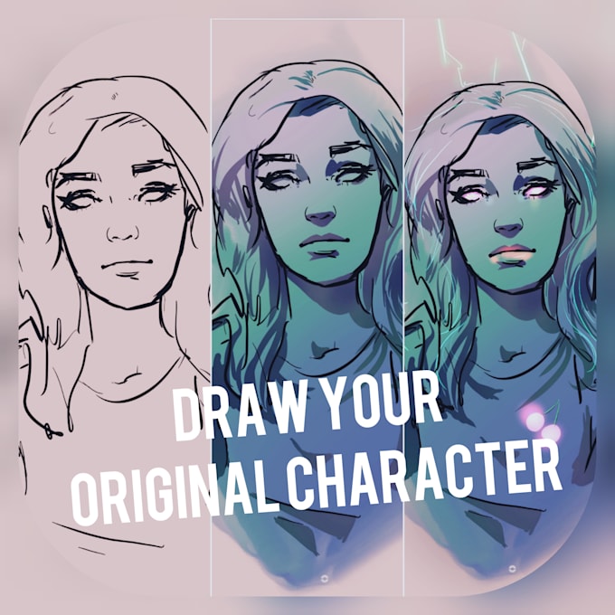 Draw and colour your oc by Sleepiestleah | Fiverr