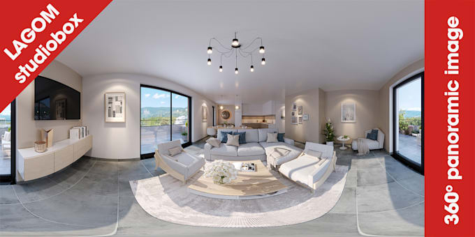 Render 3d 360 panoramic vr images by Lagomstudiobox | Fiverr