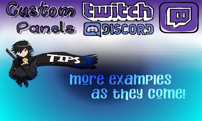 Illustrate panels for your twitch and discord by Spellydoesart | Fiverr