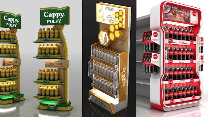 Do pop racks design and product display design by Azharquraishi | Fiverr