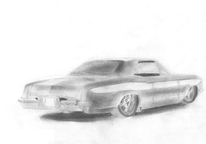 Lowrider Car Drawings In Pencil