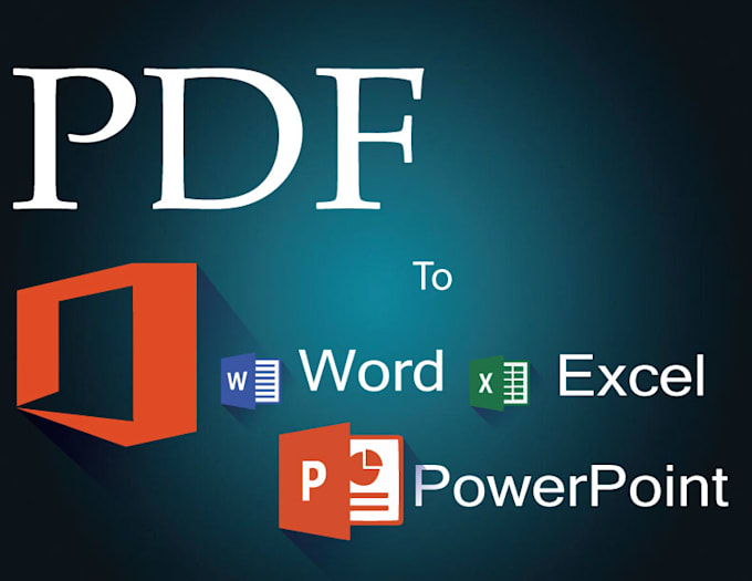 Convert pdf to ms word excel powerpoint by Rizwan4u | Fiverr