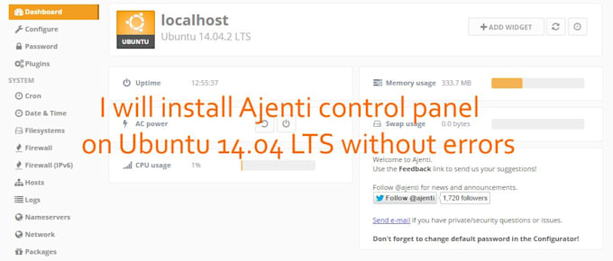 Install ajenti control panel on ubuntu without errors by Akpanpromise | Fiverr