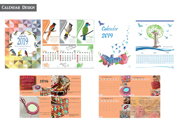 Design creative calendar and merchandise designs by Amnakhann | Fiverr