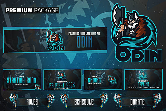 Create a professional twitch overlay stream package by Phsgraphix | Fiverr