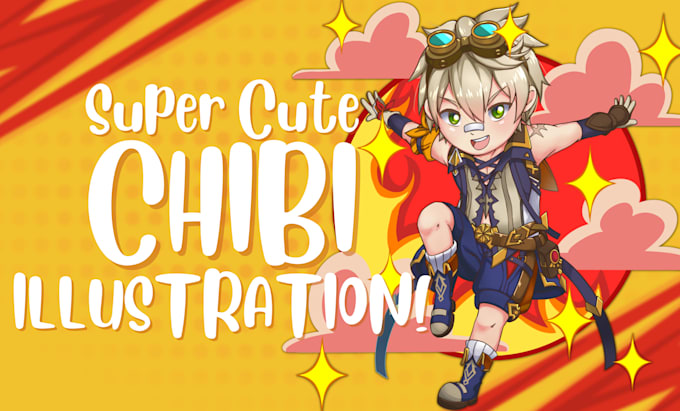 Dibujar linda ilustración de anime chibi