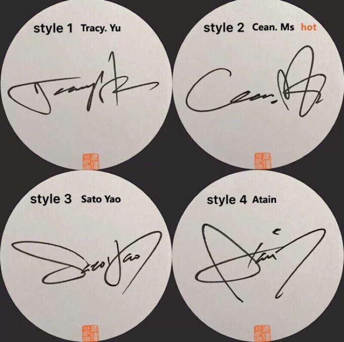 Design your signature and your chinese signature by Vkeoloe | Fiverr