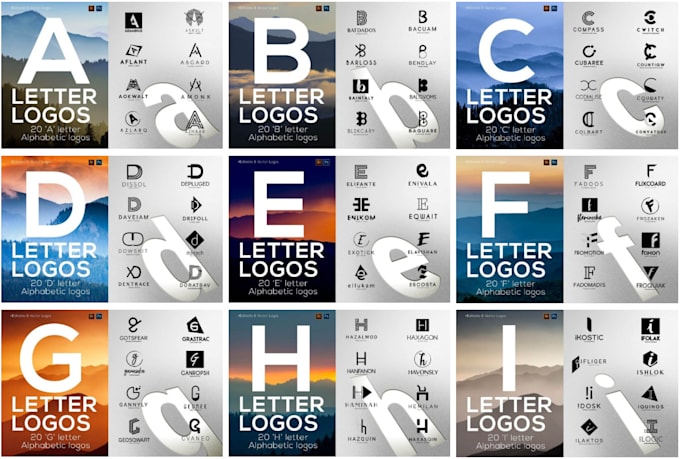 Give you high quality 520 alphabet a to z logo design bundle by ...