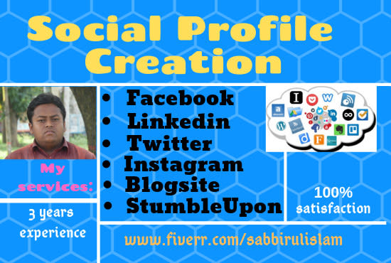 Do social profile creation for your business by Sabbirulislam | Fiverr