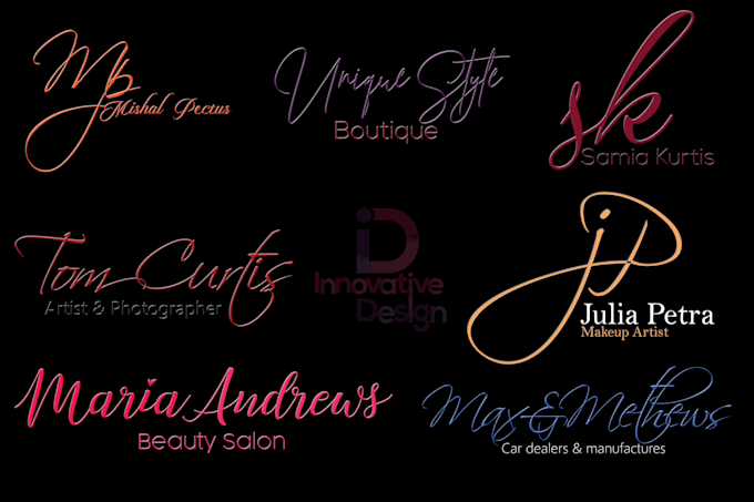 Create a signature logo for you in 2 hours by Innovativedsign | Fiverr