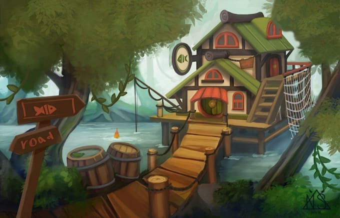 Draw background for game, fairy tale, story by Billy_n | Fiverr