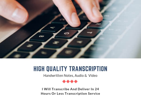 Transcribe notes or audio recording by Ashleyharris438 | Fiverr