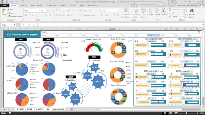 Financial analysis financial dashboard by Mohamedupp | Fiverr
