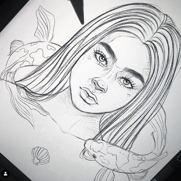 Draw you in an unique sketch style by Marieablearts | Fiverr