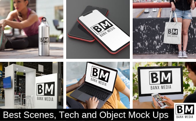 Create professional mockups for your graphic design by Banxmedia | Fiverr
