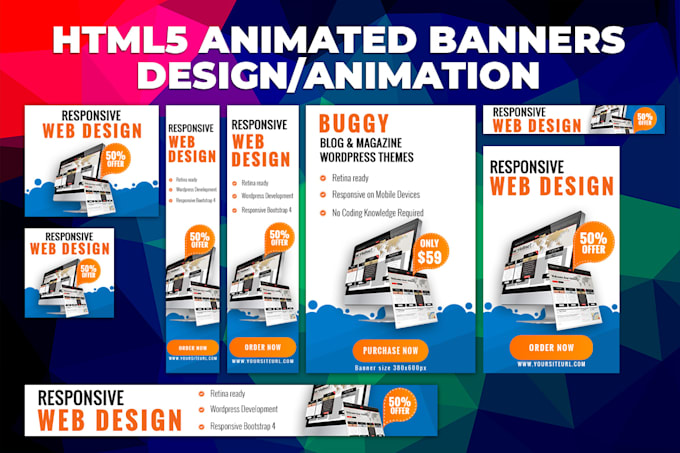 Create html5 animated banners design and animation by Mrizwanmmc | Fiverr
