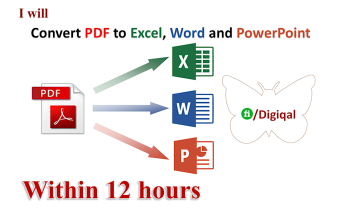 Convert pdf to excel or word or powerpoint in 12 hours by Digiqal | Fiverr