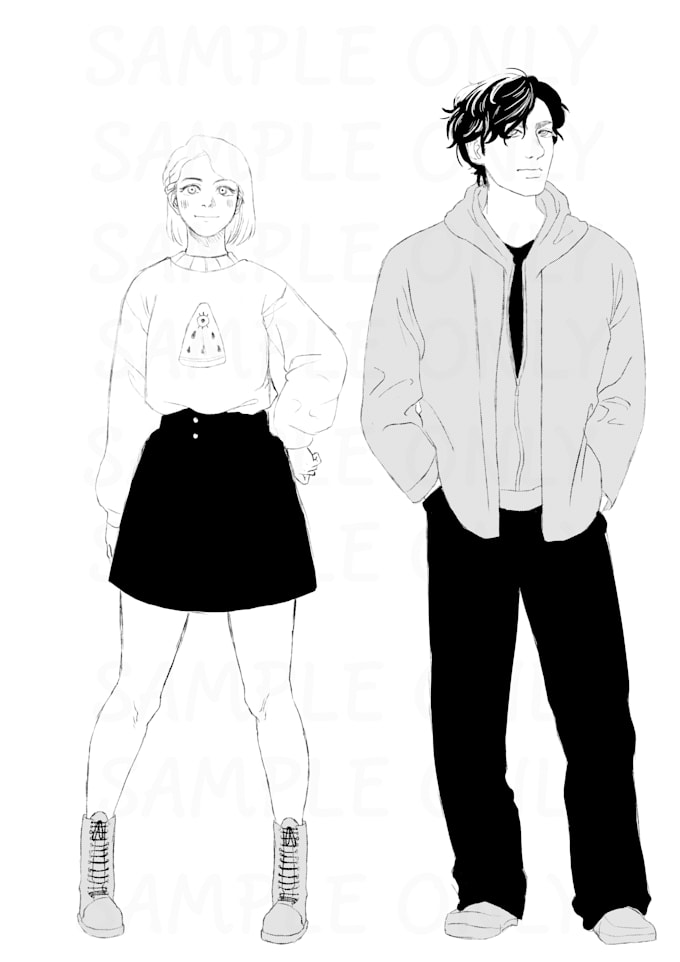 Illustrate your oc own character by Shirojiki | Fiverr