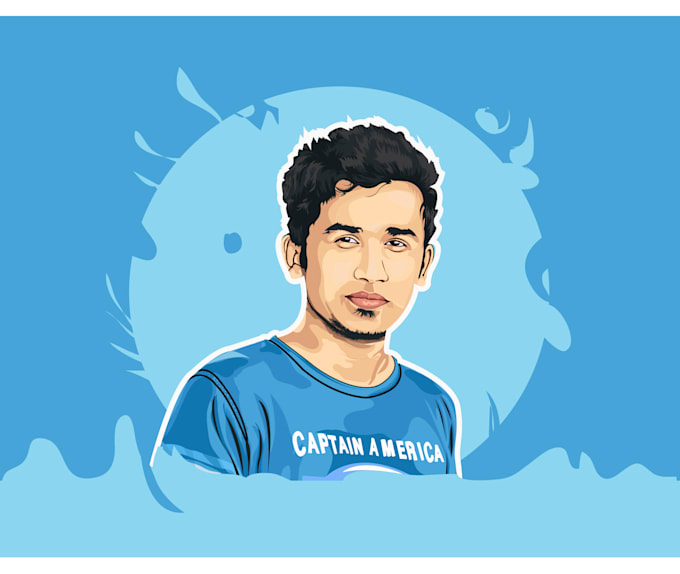 Design a realistic vector cartoon portrait by Sharminaktergd | Fiverr