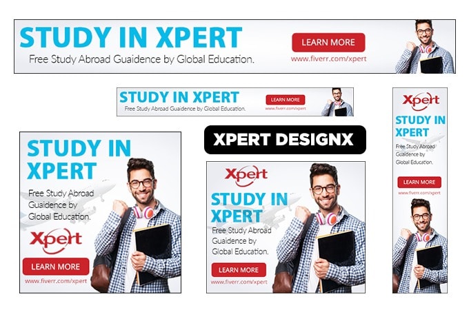Create elegant static banner ads for business by Xpertdesignx | Fiverr