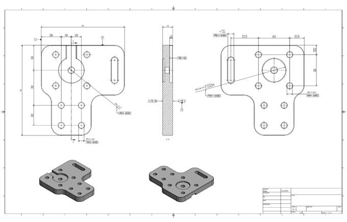 Make an manufacturing drawing, according iso 8015 by Lsilviu | Fiverr