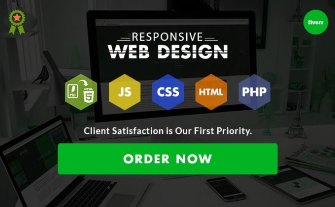 Create custom responsive html website designs by Ms_webstar | Fiverr