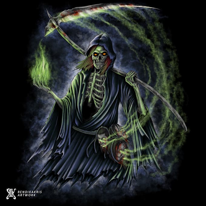 Draw a detailed dark art illustration by Rendikakris | Fiverr