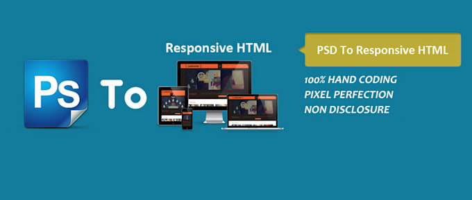 Convert your psd file to responsive html, css, bootstrap by ...