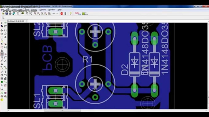 Design pcb schematic and layout in eagle software for given circuit by ...