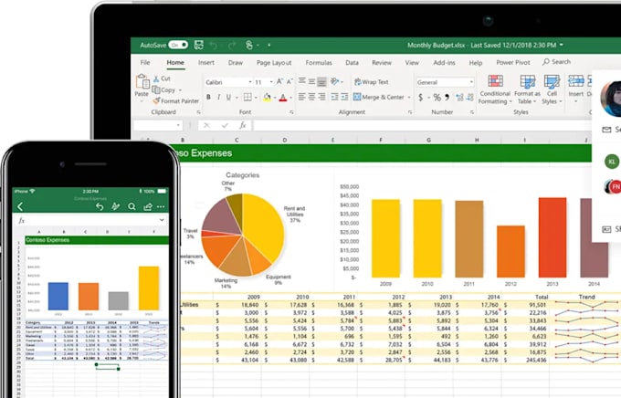 Create a custom microsoft excel spreadsheet with functions, formulas, and graphs by Stevewong603 ...