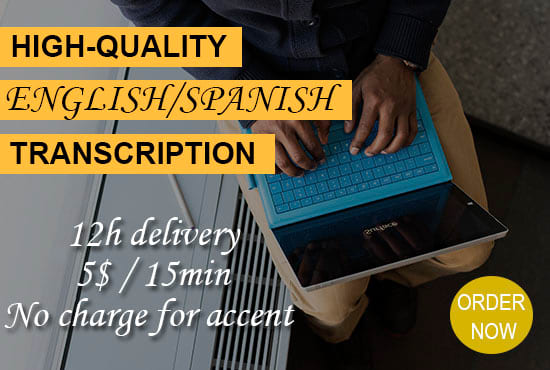Do spanish transcription of audio or video by Scribtion | Fiverr
