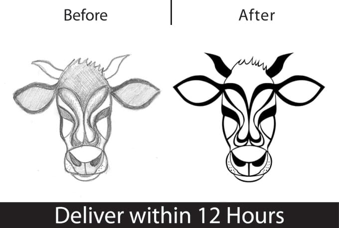 Convert your hand drawing to vector trace by Abdulghaffar324 | Fiverr