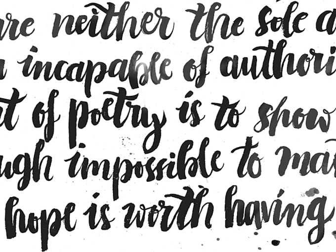 Do custom handmade lettering and calligraphy by Ladeviant | Fiverr