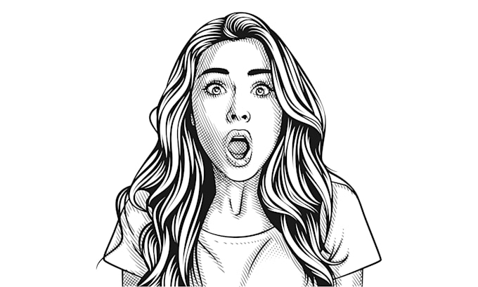 Draw amazing line art portrait by Exxart | Fiverr