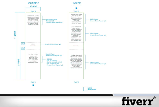 Design multi language care label by Madhurab86 | Fiverr