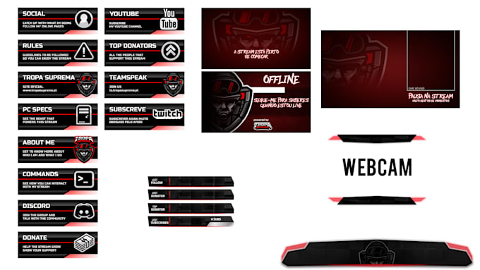 Stream overlay, banner, logo and wallpapers by Evox1986 | Fiverr