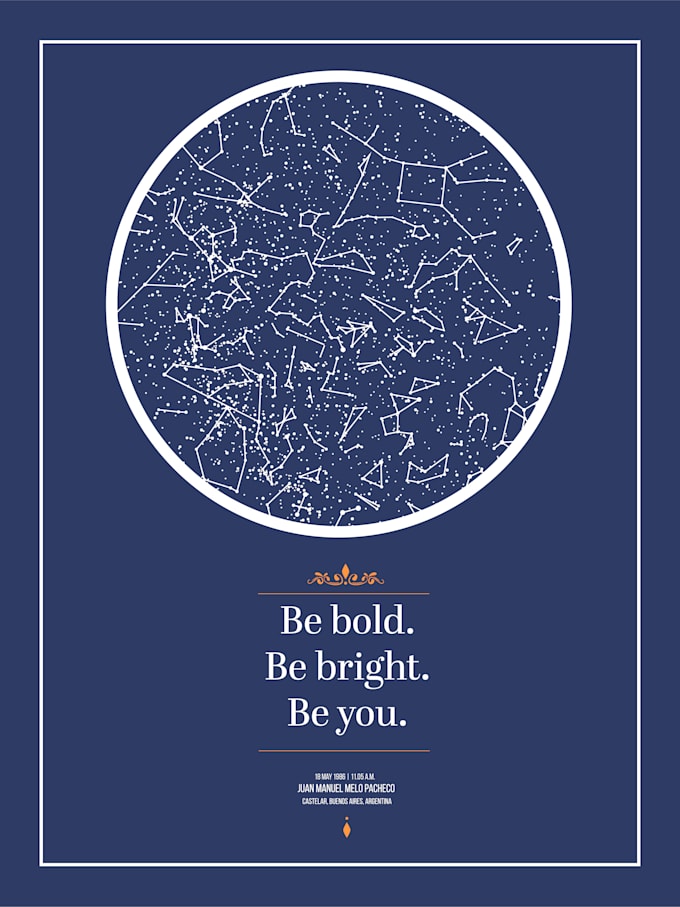 Design a fully customized star map for you by Annramos | Fiverr