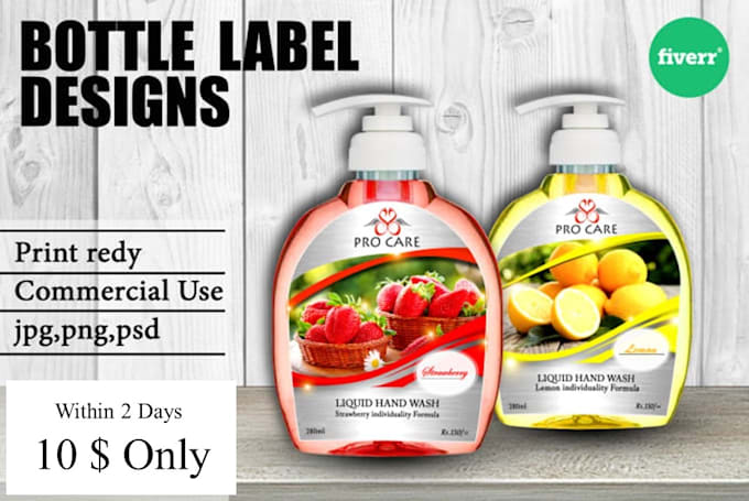 Design creative bottle label design for your product by Ashenmelan | Fiverr