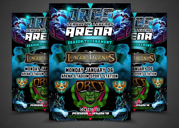 Design incredible game flyer,esport flyer ,twitch game flyer by ...