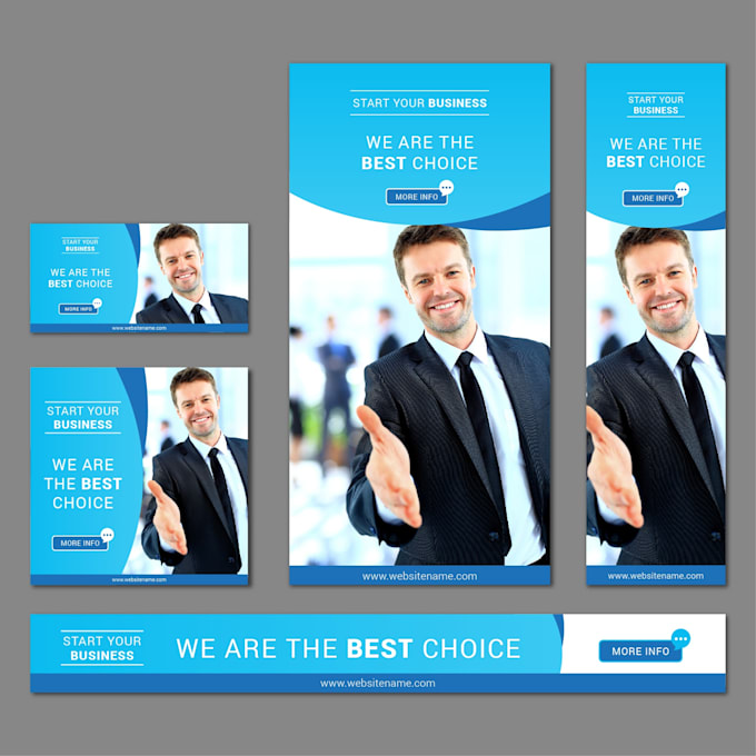 Design 6 custom professional web banner ads by Ken5ive | Fiverr