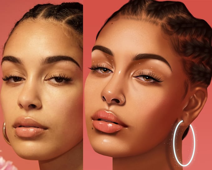 Draw your portrait in high resolution by Emmadesignig | Fiverr