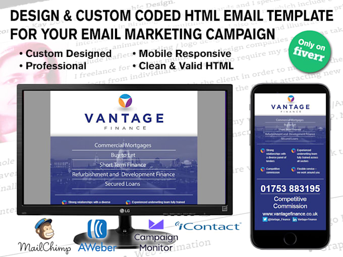 Design and custom code your html marketing email advert by ...