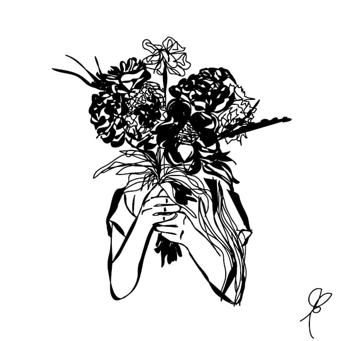 Draw any line art style picture by Mariapaulamarin | Fiverr