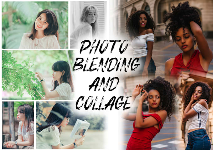 Make a beautiful blended photo collage by Saikosai | Fiverr